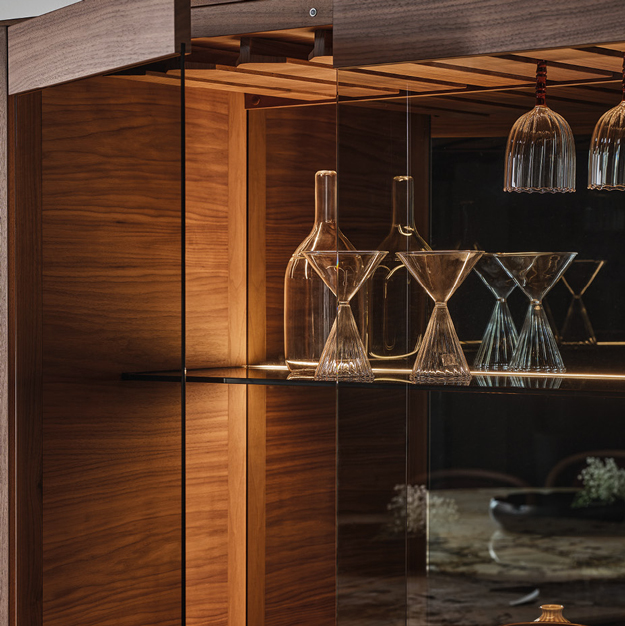 Porada Atlante Bar Cabinet - Quick Ship